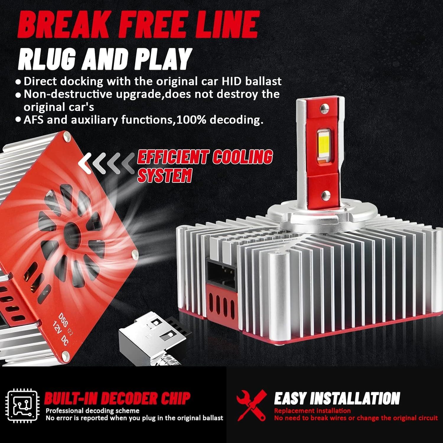 LED D5S - D5R SET 16000LM - CANBUS, ZAMENA ZA FABRICKI XENON cena Beograd Novi Beograd Zemun